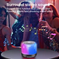 China New Arrival Portable Led Light Music Speaker True Wireless Stereo Outdoor Battery ABS Mini Bt Speaker for sale