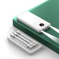 China New Arrival Fast Charging Battery Display Power Bank Portable Mobile Phone Power Bank 10000mah With Charging Cable for sale