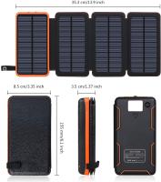 China Wholesale 30000mah Solar Panel Portable Powerbank Foldable Power Bank Solar Charger Waterproof External Battery Power Bank for sale