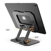 China Item Type Tablet PC Stands 360 Degree Rotating Foldable Universal Laptop Cell Phone Desk Stand Metal Steel Tablet Holder for sale