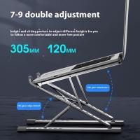 China Aluminum alloy Laptop stand heat dissipation bracket folding computer Desktop double layer bracket for sale