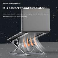 China Aluminum alloy Laptop stand heat dissipation bracket folding computer Desktop double layer bracket for sale