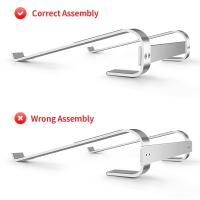 China Thickened Aluminium Alloy Laptop Stand Universal Laptop Holder for 10-18in Laptops Hollow Design Stable Triangle Design for sale