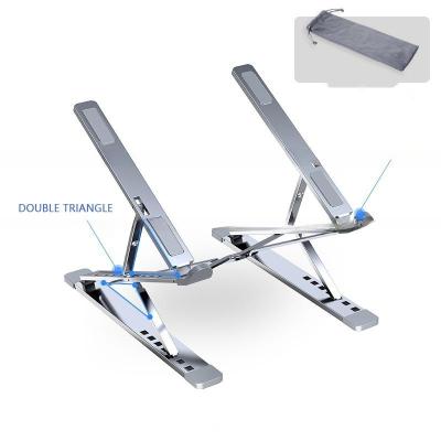 China Thickened Aluminium Alloy Laptop Stand Universal Laptop Holder for 10-18in Laptops Hollow Design Stable Triangle Design for sale