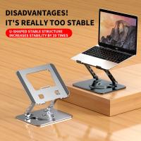 China Alloy Steel Adjustable 360 Portable Laptop Stand Flexibility Rotation Popular Indoor Use Apple iPhone Desk Foldable Height for sale
