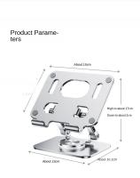 China Adjustable Cell Phone Stand Holder for 4-13 Inches Tablet 360 Rotating Mount Steel Holder for sale