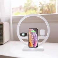 China 15W Fast Qi Wireless Charger with 3 in 1 Multifunctional Charging Station and LED Light for Quick Mobile Phone Charging for sale