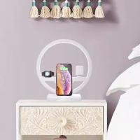 China 15W Fast Qi Wireless Charger with 3 in 1 Multifunctional Charging Station and LED Light for Quick Mobile Phone Charging for sale