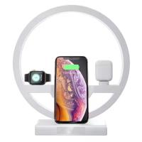 China 15W Fast Qi Wireless Charger with 3 in 1 Multifunctional Charging Station and LED Light for Quick Mobile Phone Charging for sale