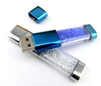 China Custom Portable High Speed Crystal USB 3.0 Flash Drive Real Capacity 4GB 8GB 16GB 32GB for sale