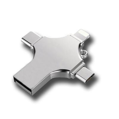 China High Capacity 4 in 1 USB Memory Stick Type-C With Logo 2.0 3.0 Flash Drive for Mobilephone 4GB/8GB/16GB/32GB/64GB/128GB for sale