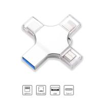 China Custom Logo Type-C USB Stick 2.0/3.0 4 in 1 Flash Drive for Mobilephone Multi-port High Capacity 4GB/8GB/16GB/32GB/64GB/128GB for sale