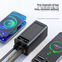 China Custom logo 50000mAh Powerbank Larger Capacity Power Bank Portable Power Banks Super Capacity Charger With Cable for sale