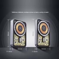 China TYPE-C Input Interface 10000mAh Wireless Power Bank with Magnetic Transparent Design and Low Tension Protection for sale