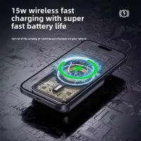 China TYPE-C Input Interface 10000mAh Wireless Power Bank with Magnetic Transparent Design and Low Tension Protection for sale