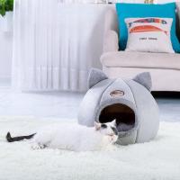 China Soft Winter Warm Cat Bed Cave Plush Pet Nest Deep Sleep Dog Nest Pet Mat Cat House Dog House Cat Nest Bed Kennel for Cats for sale