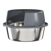 China Customized Size Large Round Stainless Steel Cat Litter Box With High Sides Lid Easy to Clean Smooth Surface Rust Resistant for sale