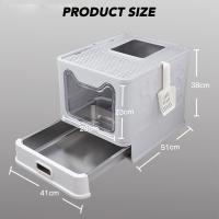 China Fully Enclosed Large Metal Cat Litter Box Stainless Steel Litter Box With Lid Foldable Litter Box With Removable Drawer for sale