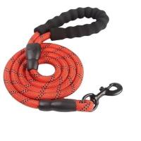 China Large Dog Print Pattern Nylon Leash Reflective Rope Walking Collar with Strengthen Traction Harness and Medium Dog Lead for sale