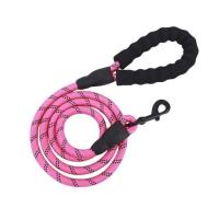 China Large Dog Print Pattern Nylon Leash Reflective Rope Walking Collar with Strengthen Traction Harness and Medium Dog Lead for sale