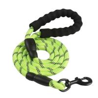 China Large Dog Print Pattern Nylon Leash Reflective Rope Walking Collar with Strengthen Traction Harness and Medium Dog Lead for sale