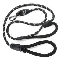 China Double Handle Dog Leash Durable Rope Dog Lead Reflective Rope Pet Leash Nylon Rope Dog Leash for sale