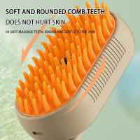 China Plastic 3 in 1 Silicone Pet Steamy Grooming Brush Steam Hair Removal Tool Comb Dog Cat Self Cleaning Spray Brush for sale