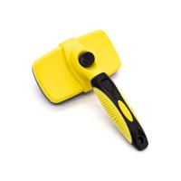 China Eco-Friendly Pet Grooming Products Self Cleaning Slicker Brush for Easy and Sustainable Grooming for sale