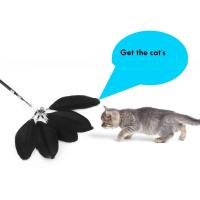 China Wholesale Colorful Feather Caterpillar Cat-teasing Stick Interactive Cat Toys for sale