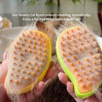 China Sustainable Pet Hair Brush Remover Washing Bath Brush Pet Comb Dog Self Cleaning 3 in 1 Cloud Care Steam Silicone Cat Grooming Brush for sale