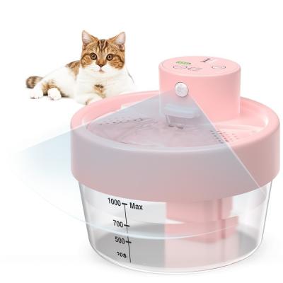China ABS 1000ml Infrared Sensor Cat Dog Water Fountain Smart Pet Cat Feeder for sale