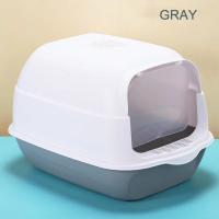 China Cat Litter Box Enclosed Litter Box with Lid Detachable Closed Anti-Splshing Standard Cat Toilet with Sifting Pedal for sale