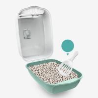China Cat Litter Box Enclosed Litter Box with Lid Detachable Closed Anti-Splshing Standard Cat Toilet with Sifting Pedal for sale