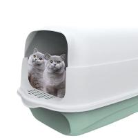China Cat Litter Box Enclosed Litter Box with Lid Detachable Closed Anti-Splshing Standard Cat Toilet with Sifting Pedal for sale