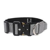 China REPTILES Heavy Duty Nylon Tactical Dog Collar Custom Comfort Adjustable Buckle Pet Collar with Customized Logo for sale