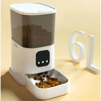 China Automatic Dog Cat Smart Pet Feeder 6L Automatic Pet Feeder WiFi Mobile Phone App Remote Control Microchip Pet Feeder With Camera for sale