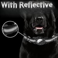 China Striped 100% Polyester Webbing airtag Dog Cat Collar Waterproof 2024 Reflective Waterproof Locator Anti-loss Pet Collar for sale