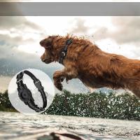 China Striped 100% Polyester Webbing airtag Dog Cat Collar Waterproof 2024 Reflective Waterproof Locator Anti-loss Pet Collar for sale