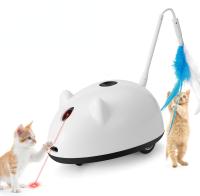 China Self Rotating Cat Toy Interactive Light Toy for Indoor Play USB Rechargeable and Metal Construction for sale