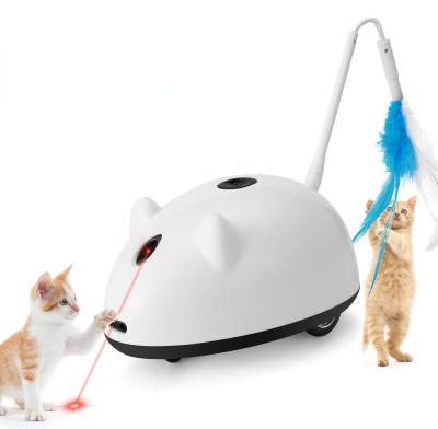 China Self Rotating Cat Toy Interactive Light Toy for Indoor Play USB Rechargeable and Metal Construction for sale
