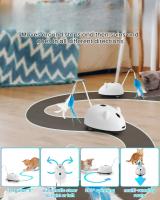 China Self Rotating Cat Toy Interactive Light Toy for Indoor Play USB Rechargeable and Metal Construction for sale
