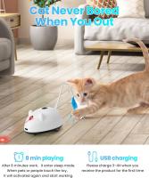 China Self Rotating Cat Toy Interactive Light Toy for Indoor Play USB Rechargeable and Metal Construction for sale