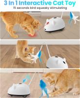 China Self Rotating Cat Toy Interactive Light Toy for Indoor Play USB Rechargeable and Metal Construction for sale