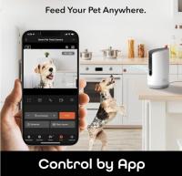 China Pet Food Dispenser 360 Degrees Automatic Pet Camera Dog Treat Dispenser Auto Tracking Remote View for sale