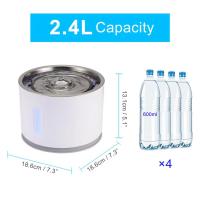 China Wholesale Design New Stainless Steel Electric Filter Cat and Dog Water Fountain for sale
