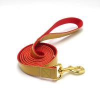 China Waterproof Dog Lead Customized High Quality Brief Soft Comfortable Nylon Pu Pet Leash Waterproof Dog Leash for sale