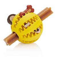 China Pet Tooth Cleaning Puzzle Bite Durable Natural Rubber Puppy Pet Chew Ball Dog Toys for sale