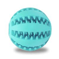 China Pet Tooth Cleaning Puzzle Bite Durable Natural Rubber Puppy Pet Chew Ball Dog Toys for sale