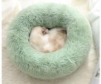 China Customized Color Pet Bed Dog Round Cat Winter Warm Sleeping Bag Long Plush Soft Pet Nest Round Depth Kennel OEM ODM for sale