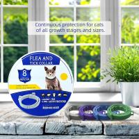 China Solid Pattern Anti-Flea Tick Mosquito Durable Adjustable Silicone Pet Collar for Dogs Cats Stocked and Natural Formula for sale